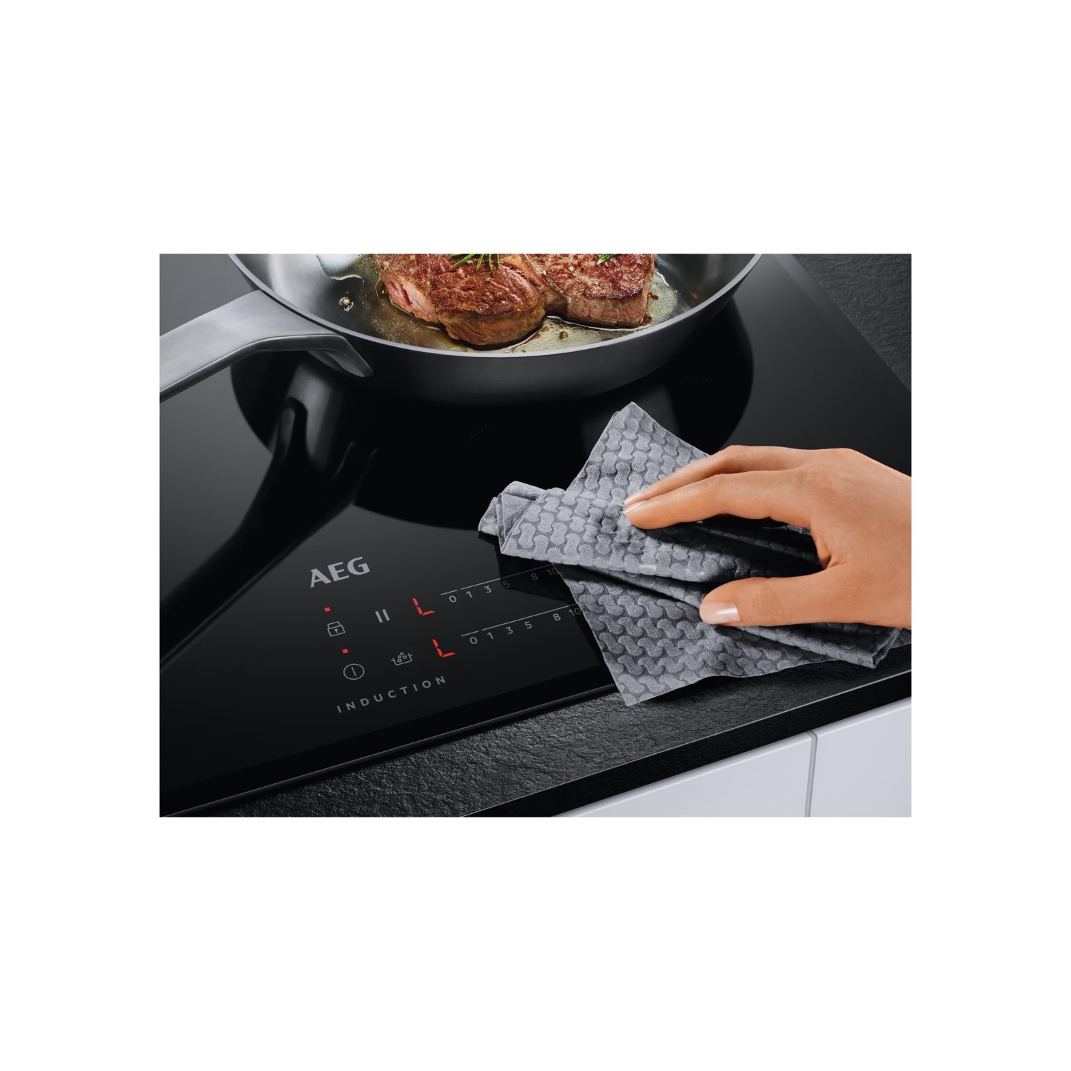 Hob AEG IKB64401FB 60cm Series 3000 4 Zone Bevelled Edge Induction ...