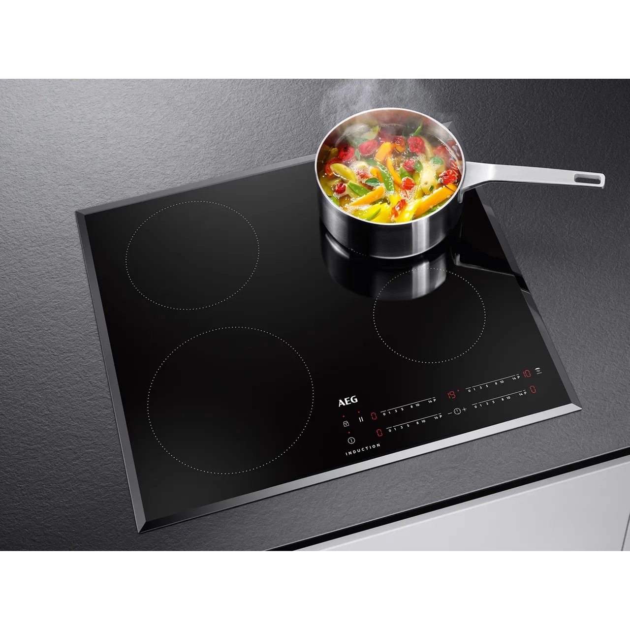 Hob AEG IKB64401FB 60cm Series 3000 4 Zone Bevelled Edge Induction ...